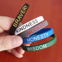 China 1-5mm Width Silicone Wrist Bands for Customized Business Events and Sports Souvenirs for sale