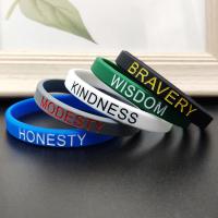 China Custom Printed Silicone Wristbands for Promotion and Gifts Length 20cm-25cm for sale