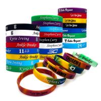 China Custom Printed Silicone Wristbands Basketball Games Star FootBall Promotion Multi Color Souvenir Silicone Bracelets for sale