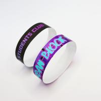 China Custom Logo Tyvek Paper Wristbands Waterproof Full Color Printing Bracelet With Snap Closure for sale
