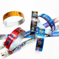 China Factory Customization Wristbands Shiny Laser Glitter Concert Music Festival Party Activity Bracelets For Adults Kids for sale