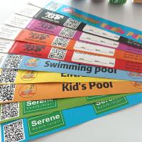 China Custom Logos Sequential Numbering Coding Tyvek Wristbands Pool Waterproof Full Color Printing Paper Bracelet Wrist Band for sale