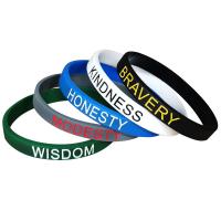 China Manufacturer Slogan Watchword Printed Adult Bracelets Custom Business Event Souvenir Gift Custom Silicone Wristbands for sale