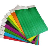 China Waterproof and Adjustable Size Tyvek Paper Bracelets for Event Festival Custom Logo Printing for sale