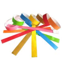 China Custom Logo Printing Tyvek Paper Wristbands For Festival Event In Various Colors Paper Bracelet for sale
