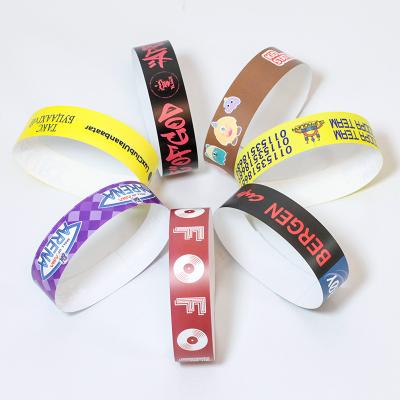 China Pool Party Festival VIP Entry Tyvek Wristbands with Bar Coding and Adjustable Design for sale