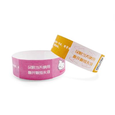 China Waterproof Tyvek Paper Wristbands Customizable and Printable for Festivals for sale