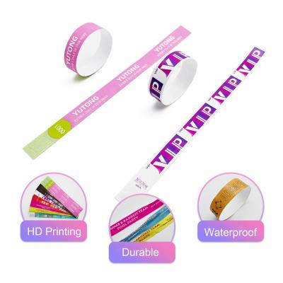 China Printable Tyvek Paper Wristbands for Festival Events Customizable and Durable for sale