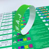 China Manufacturer Custom VIP Paper Bracelets Waterproof Sequential Numbering Tyvek Paper Wristbands For Festival Event for sale