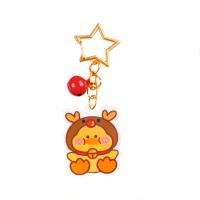 China Christmas Festival Acrylic Keychain Key Ring Cute Snowman Print and Durable Material for sale