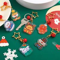 China Christmas Festival Acrylic Keychain Key Ring Cute Snowman Print and Durable Material for sale