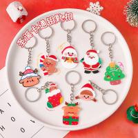 China Christmas Festival Acrylic Keychain with Metal Ring Attachment and Cute Snowman Charms for sale