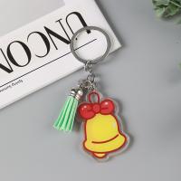China Christmas Festival Snowman Keychain Transparent Acrylic Key Ring with Custom Pattern for sale