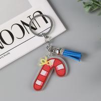 China Christmas Festival Snowman Keychain Transparent Acrylic Key Ring with Custom Pattern for sale