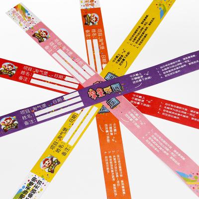 China Sequential Numbering Tyvek Paper Wristbands for Festival Event Security for sale