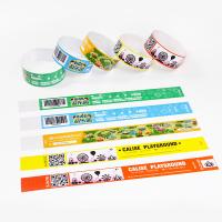 China Customization Paper Bracelets Sequential Numbering Tyvek Paper Wristbands For Festival Event for sale
