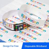 China Customization Paper Bracelets Sequential Numbering Tyvek Paper Wristbands For Festival Event for sale