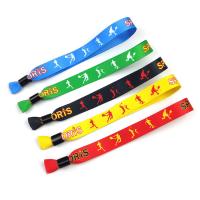 China Concert Promotion Events Fabric Woven Cloth Wristbands with Various Designs and OEM Acceptable for sale