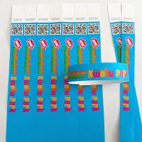 China Snap Closure Tyvek Paper Wristbands Custom Logo Printing for Event Identification and Branding for sale