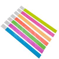 China Waterproof and Adjustable Size Tyvek Paper Bracelets for Event Festival Custom Logo Printing for sale