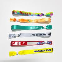 China Festival Concert Promotion Events Woven Cloth Wristbands with Acceptable OEM and Various Designs for sale