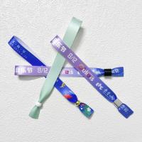 China Supplier Woven Cloth Wristbands Festival Concert Promotion Event Ribbon Fabric With Various Designs for sale