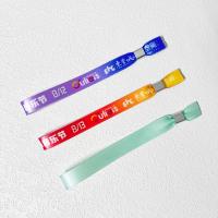 China Supplier Woven Cloth Wristbands Festival Concert Promotion Event Ribbon Fabric With Various Designs for sale