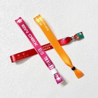 China Supplier Woven Cloth Wristbands Festival Concert Promotion Event Ribbon Fabric With Various Designs for sale