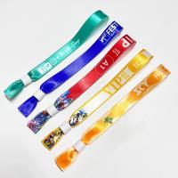China Promotion Event Woven Cloth Wristbands with Acceptable OEM and Custom Logo for sale