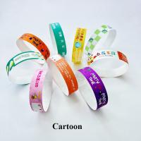 China Custom Printed Paper Wristbands Sequential Numbering Barcoding For Security for sale