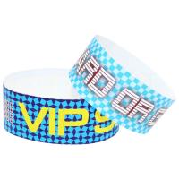 China Customizable Printed Snap Closure Waterproof Tyvek Wristbands For Festival Events Management for sale