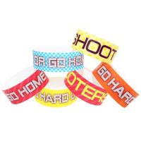China Customizable Printed Snap Closure Waterproof Tyvek Wristbands For Festival Events Management for sale