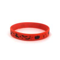 China Euramerican Style Silicone Wristbands Event Halloween Gift Festival Rubber Wristband for sale