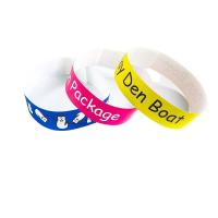 China Full Color Printing Customizable Tyvek Paper Wristbands for Easy Crowd Control for sale
