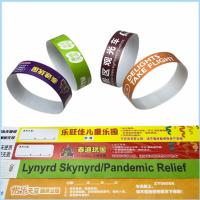 China Full Color Printing Customizable Tyvek Paper Wristbands for Easy Crowd Control for sale