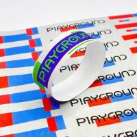 China Waterproof Custom Logo Printing Tyvek Paper Wristbands for Event Party Meeting Access Control for sale