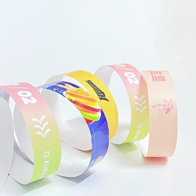China Numbered Event Tyvek Paper Wristbands Durable Waterproof For Event Party Meeting Easy And Access Control for sale