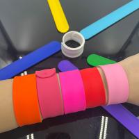 China Customized Silicone Slap Wristbands For Advertising Personalized Silicone Bracelet Promoting Business Event Wristband for sale