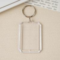 China 8mm Custom Acrylic Keychains Transparent/White Color OEM/ODM for sale
