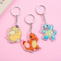 China Silk Screen Printing Clear Keyring with Chain Customized Shape for sale