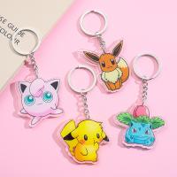 China Silk Screen Printing Clear Keyring with Chain Customized Shape for sale