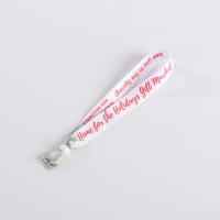 China Woven Fabric Cloth Wristbands Adjustable Disposable OEM Accepted One Side Or Double Side Printed Ideal For Event Promotion for sale