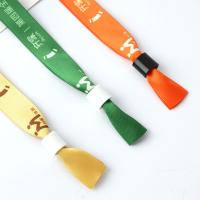China Woven Fabric Cloth Wristbands Adjustable Disposable OEM Accepted One Side Or Double Side Printed Ideal For Event Promotion for sale