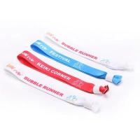 China Woven Fabric Cloth Wristbands Bracelet for Various Events Adjustable Disposable OEM Accepted Printed on One or Double Side for sale