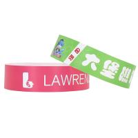 China Cheap PP Paper Event Wristbands Logo Printed Water Resistant And Tear Resistant  Wrist Bracelet for sale