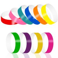 China 2025 Cheap Synthetic Paper Event VIP Wristbands Logo Printed Water Resistant Tear Resistant  Wrist Band Bracelet for sale