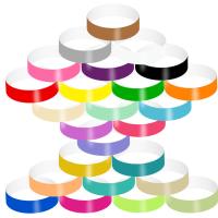 China Adjustable Full Color Printing Synthetic Paper VIP Wristbands Logo Printed Waterproof Tear Resistant Event for sale