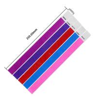 China Bright Color Digital Print Tyvek Paper Wristband with Full Color Printing and Sequential Numbering Barcoding for sale