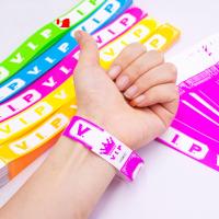 China 2025 Event Adjustable Waterproof Tear Resistant Disposable Admission Ticket Wristband for VIP Guests for sale