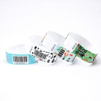 China Full Color Printing Tyvek Paper Wristbands with Waterproof Diverse Color Options for sale